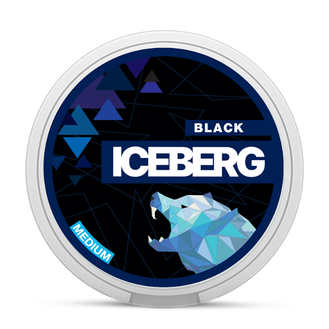 ICEBERG Black Medium Snus nu met Volumekorting!!