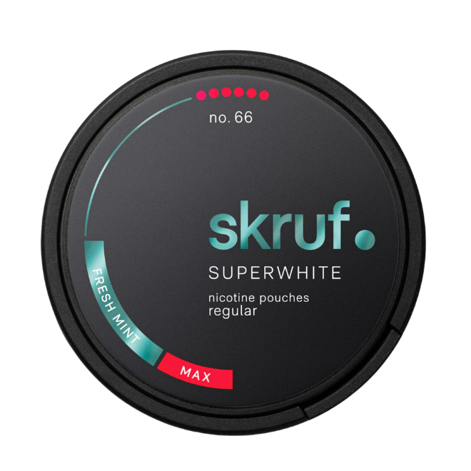 Skruf Superwhite No.66 Fresh Mint Max Snus nu met Volumekorting!!